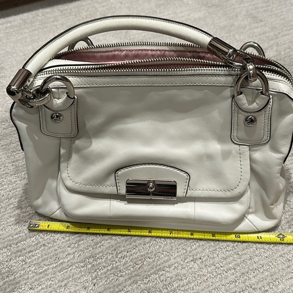 Coach | Bags | Basically New Beautiful White Leather Coach Purse | Poshmark